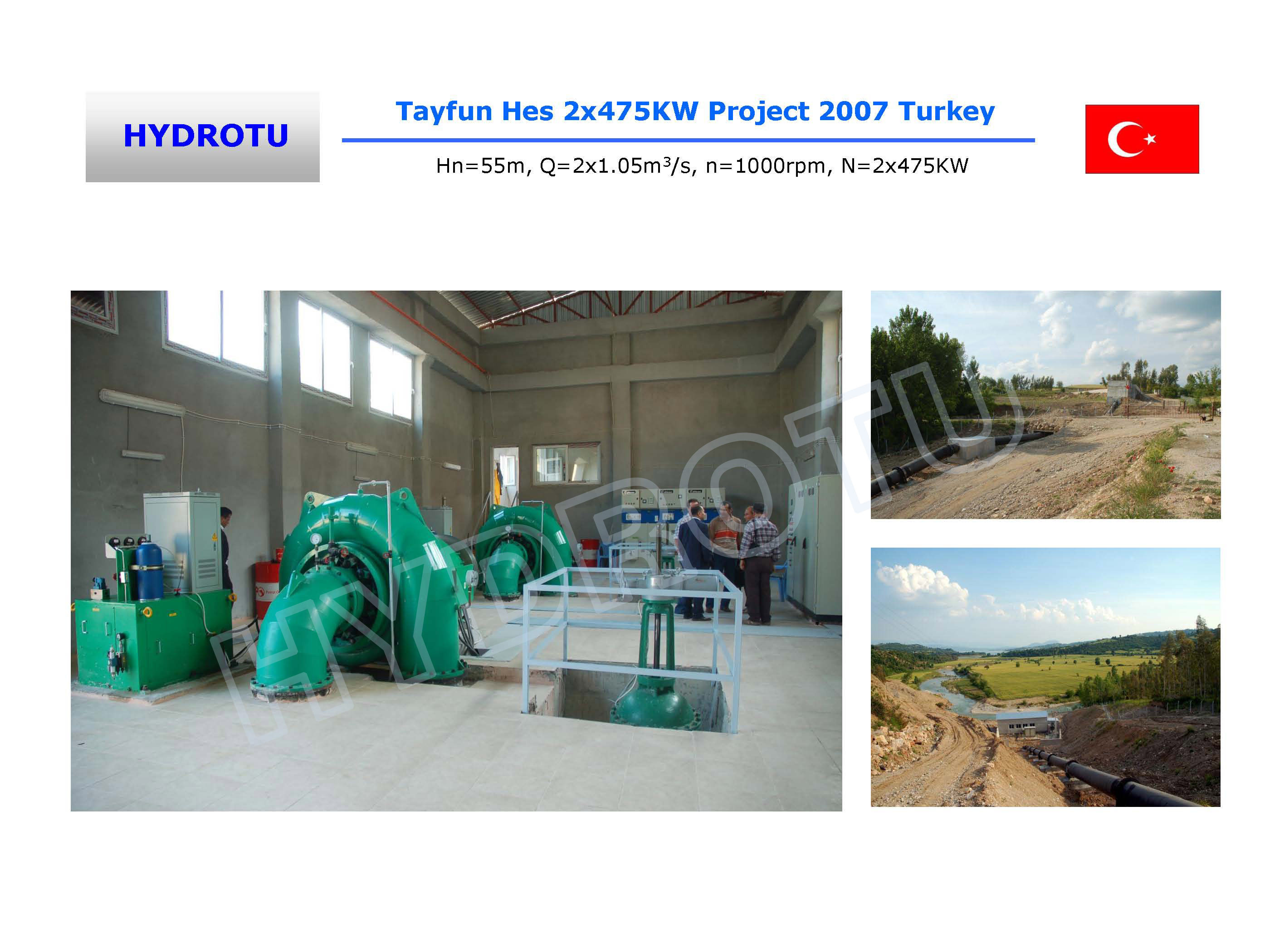 Kleine horizontale Francis-Wasserturbine/Wasser-Turbine mit 100KW ...